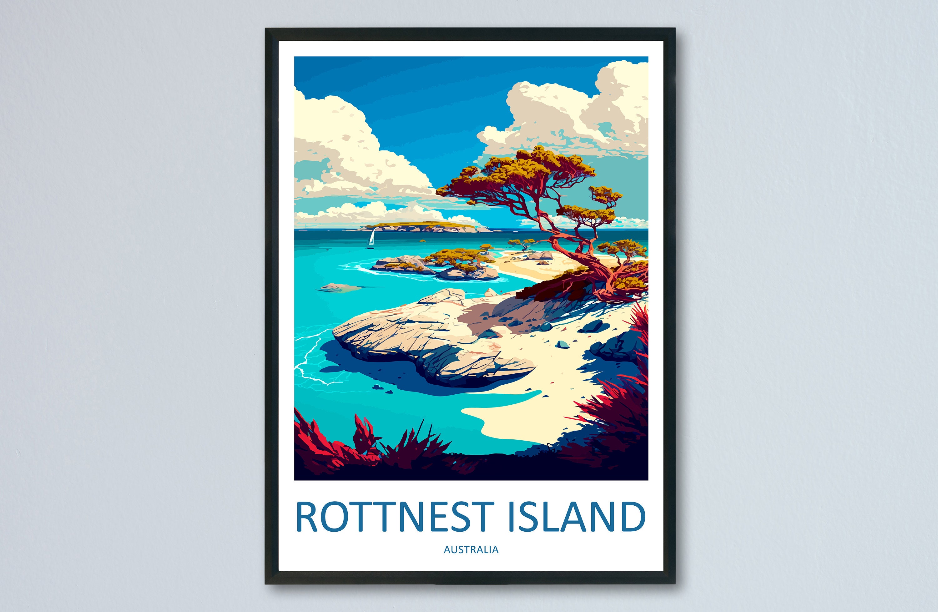 Rottnest Island Travel Print Wall Art Rottnest Island Wall - Etsy Australia