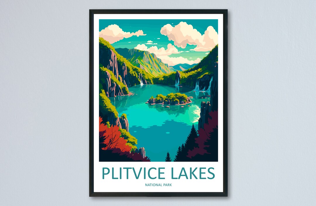 Plitvice Lake National Park Travel Print Plitvice Park Home Décor ...