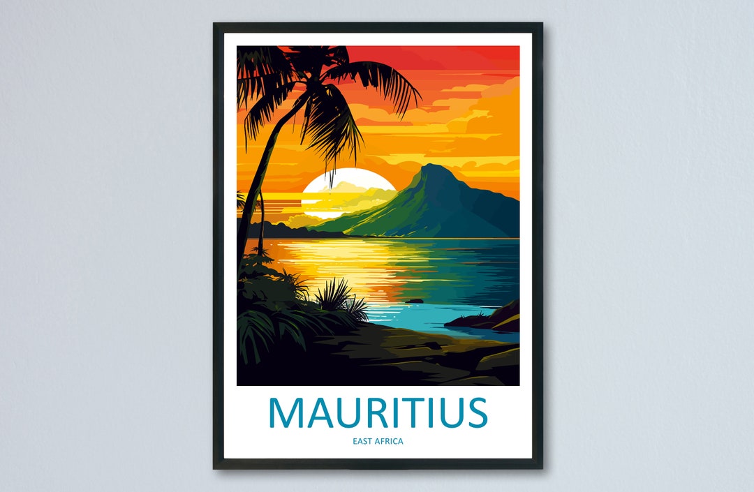 Mauritius Travel Print Wall Art Mauritius Wall Hanging Home Décor ...