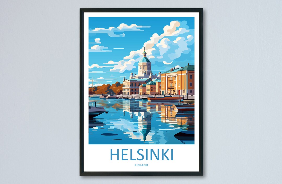 Helsinki Travel Print Wall Art Helsinki Wall Hanging Home Decor ...