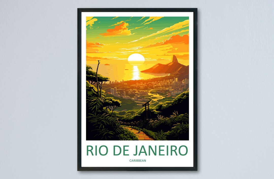Rio De Janeiro Travel Print Wall Art Rio De Janeiro Wall Hanging Home ...