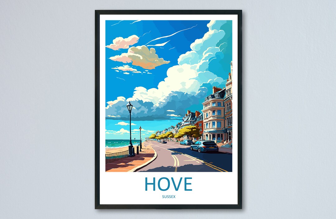 Hove Travel Print Wall Art Hove Wall Hanging Home Décor Hove Gift Art ...