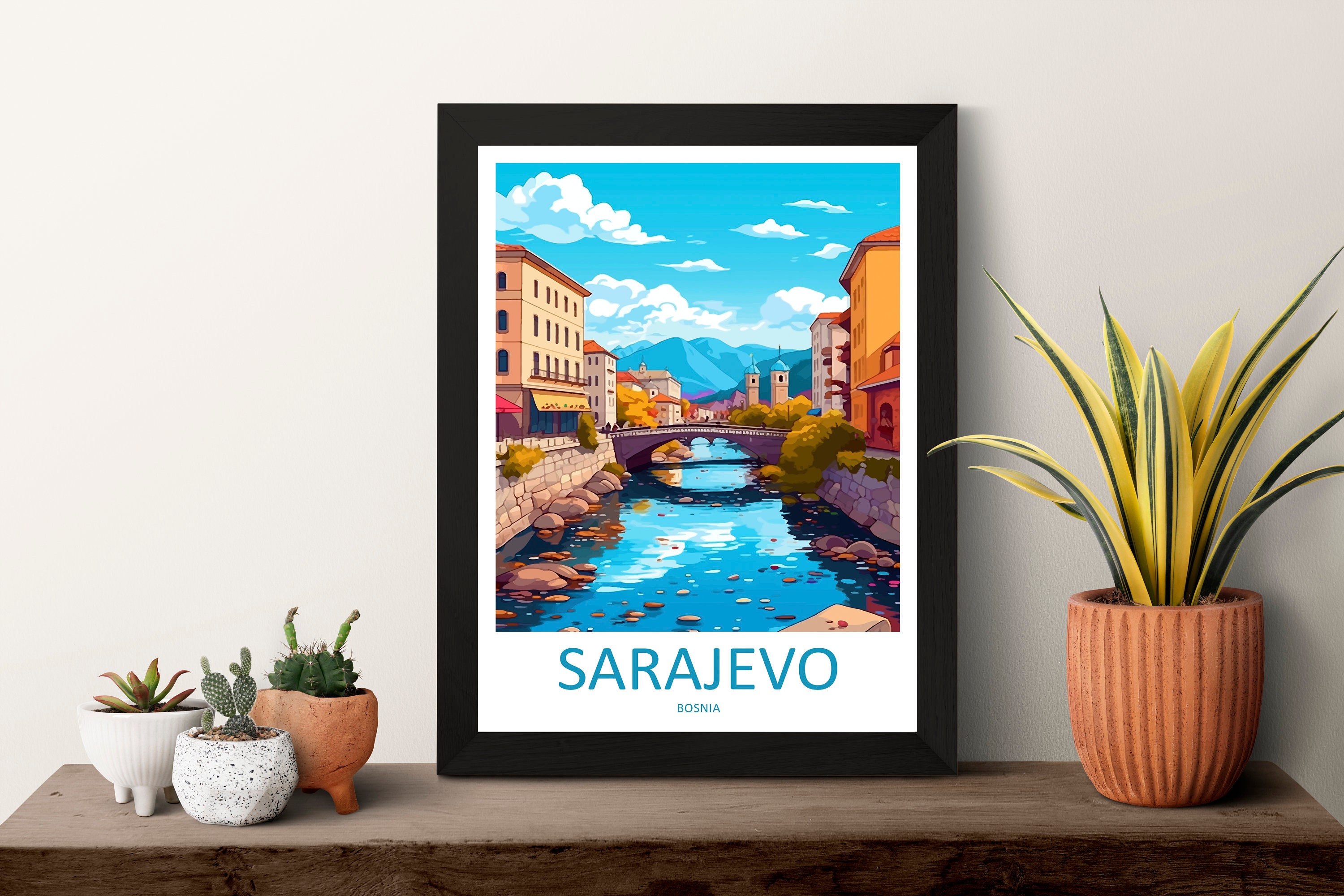 Sarajevo Travel Print Sarajevo Bosnia Home Décor Art Print Herzegovina ...