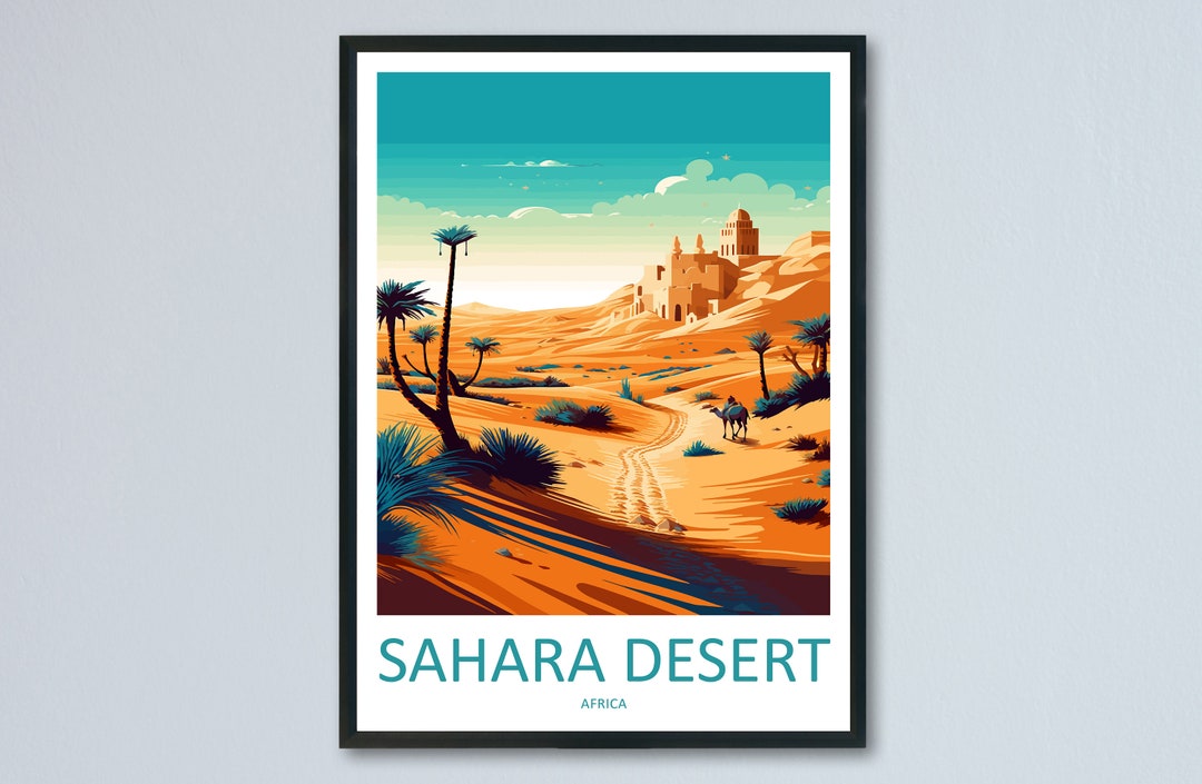 Sahara Desert Travel Print Wall Art Sahara Desert Wall Hanging Home ...