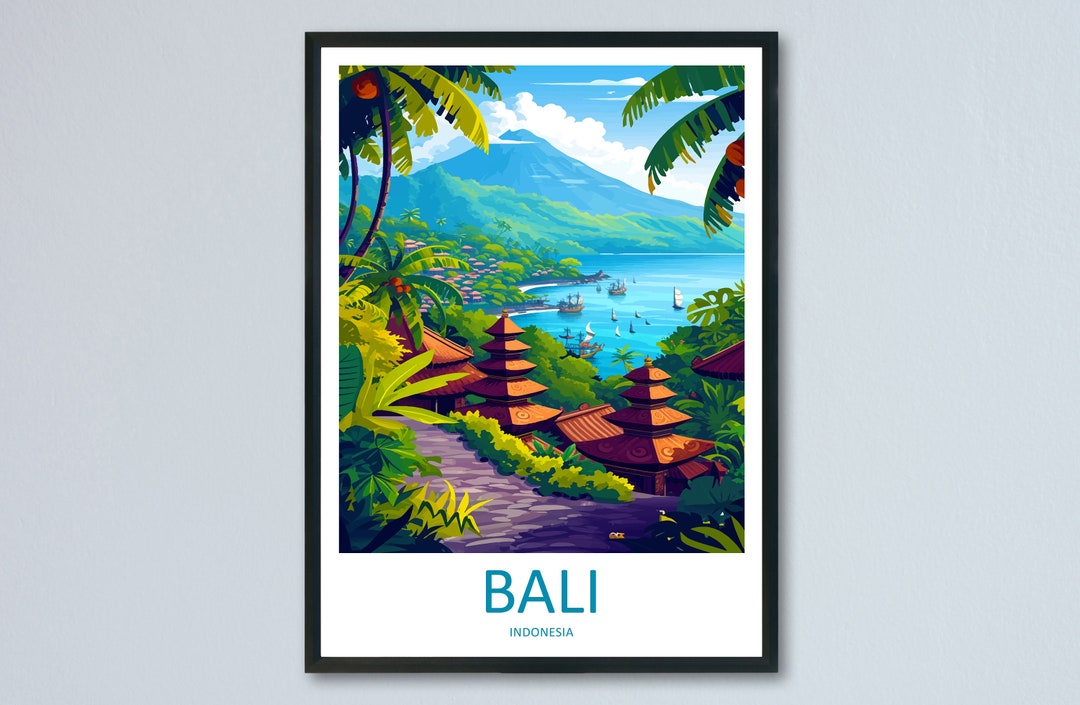 Bali Travel Print Wall Art Bali Wall Hanging Home Décor Bali Gift Art ...