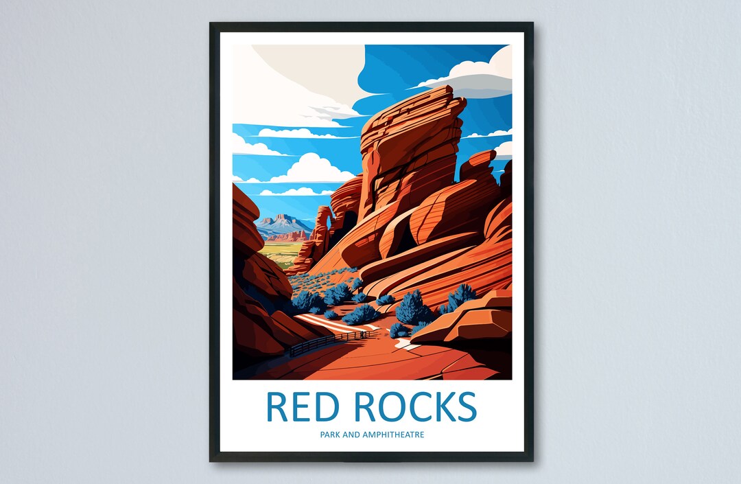 Red Rocks Park and Amphitheatre Travel Print Wall Art Red Rocks Park ...