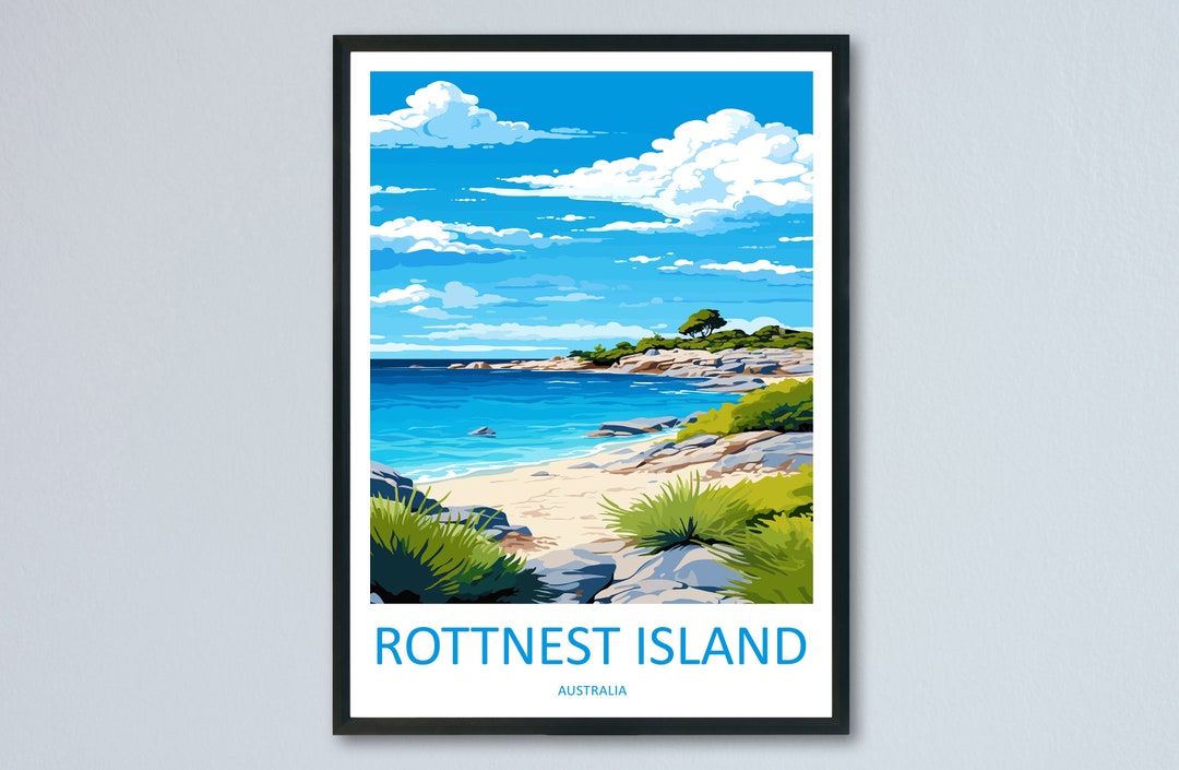 Rottnest Island Travel Print Wall Art Rottnest Island Wall Hanging Home ...