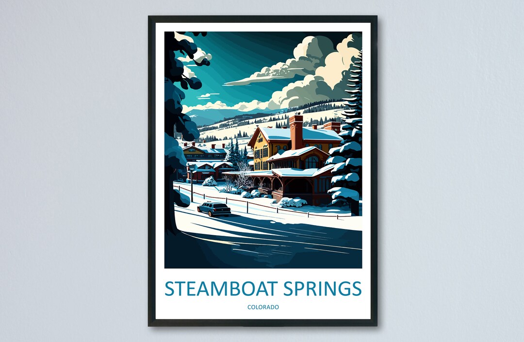 Steamboat Springs Travel Print Wall Art Steamboat Springs Wall Hanging ...