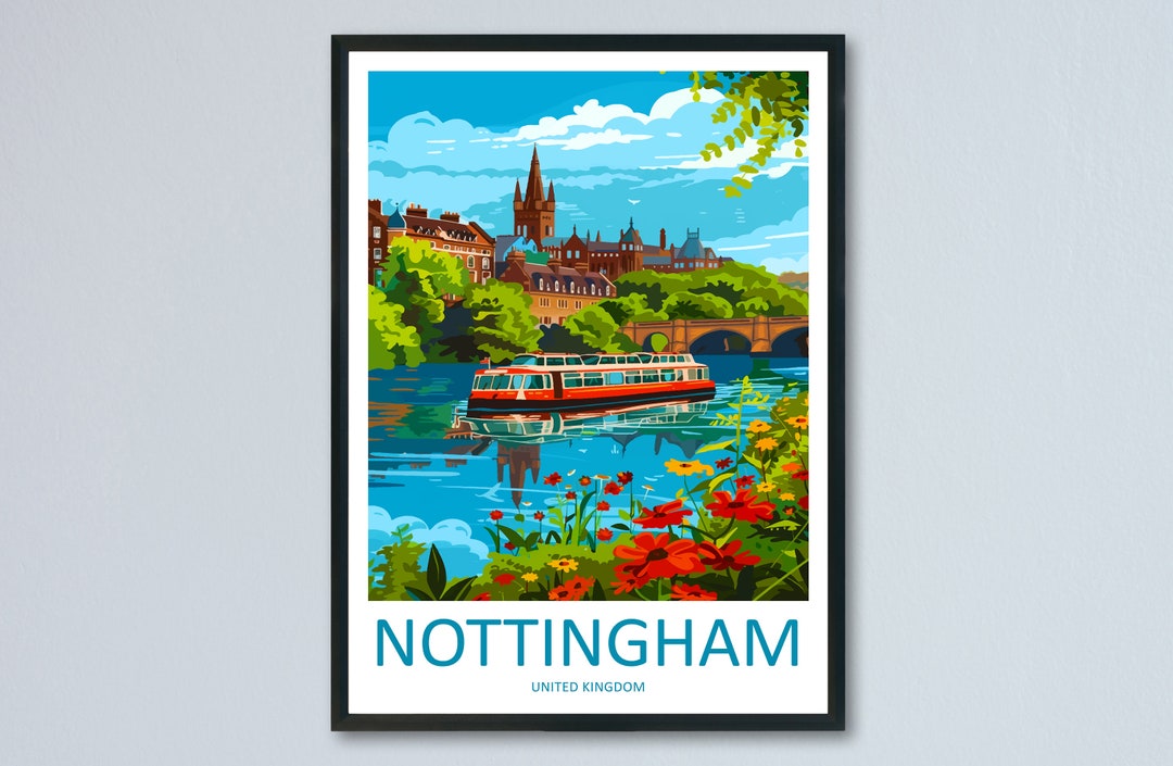 Nottingham Travel Print Wall Art Nottingham Wall Hanging Home Décor ...