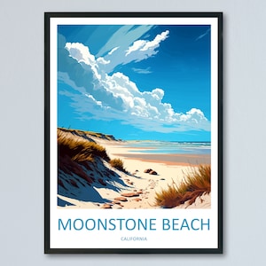 Moonstone Beach Travel Print Wall Art Moonstone Beach Wall Hanging Home ...