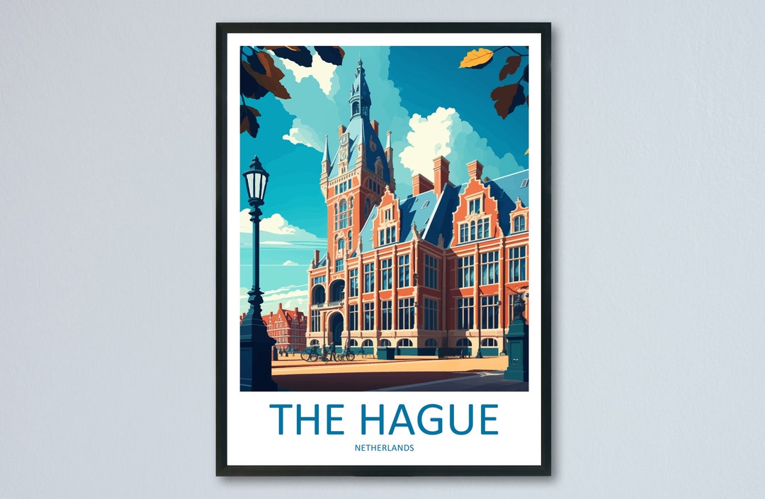 The Hague Travel Print Wall Art the Hague Wall Hanging Home Decoration ...