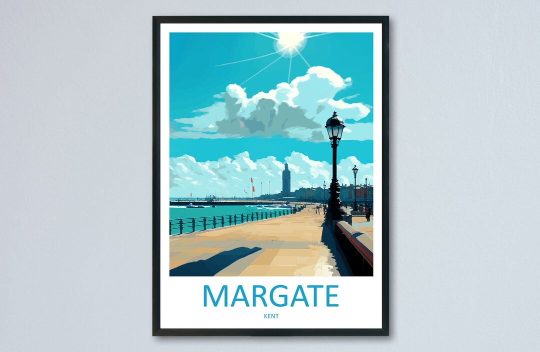 Margate Travel Print Wall Art Margate Wall Hanging Home Décor Margate ...