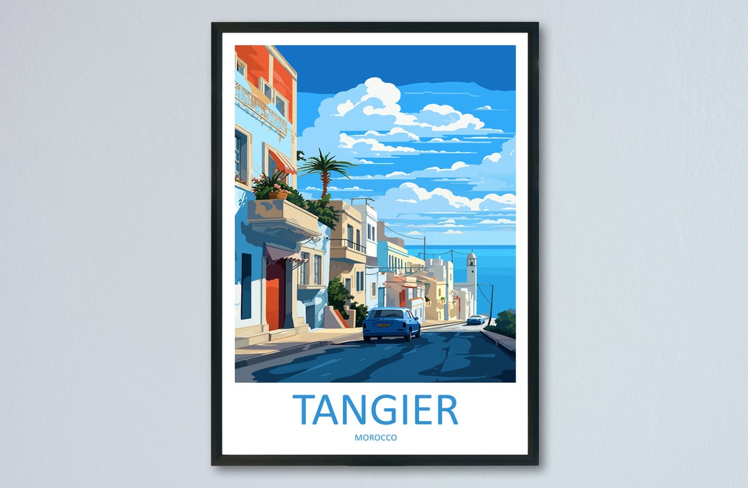 Tangier Travel Print Wall Art Tangier Wall Hanging Home Décor Tangier ...