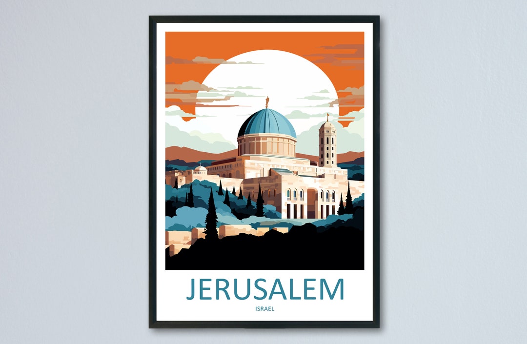 Jerusalem Travel Print Wall Art Jerusalem Wall Hanging Home Décor ...