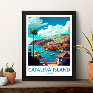 Catalina Island Travel Print Wall Art Catalina Island Wall Hanging Home ...