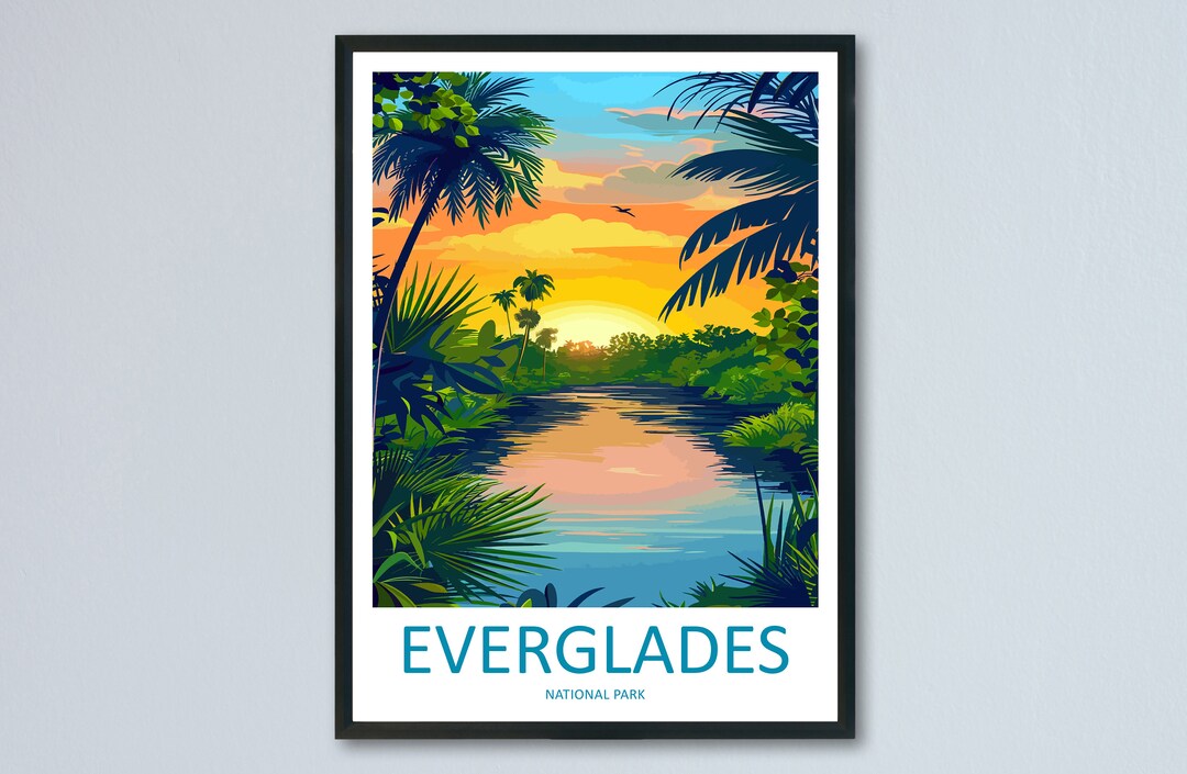 Everglades National Park Travel Print Wall Art Everglades National Park ...