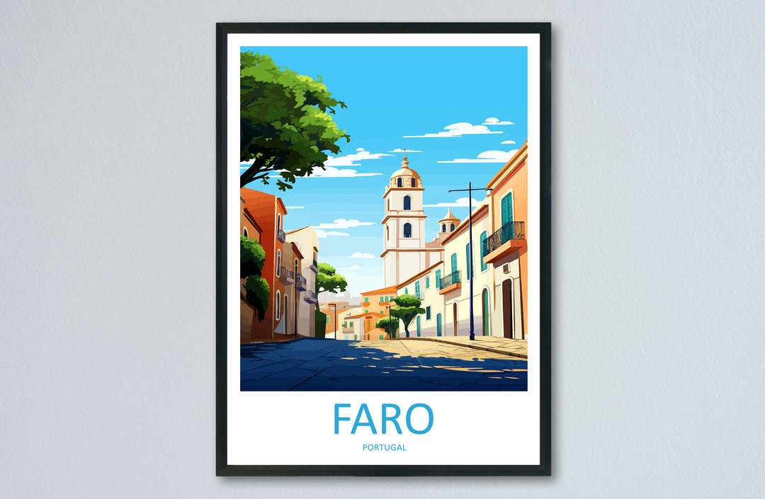Faro Travel Print Wall Art Faro Wall Hanging Home Décor Faro Gift Art ...