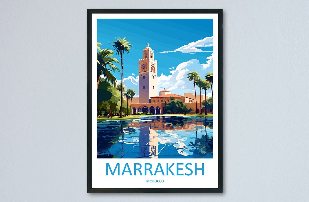 Marrakesh Travel Print Wall Art Marrakesh Wall Hanging Home Décor ...