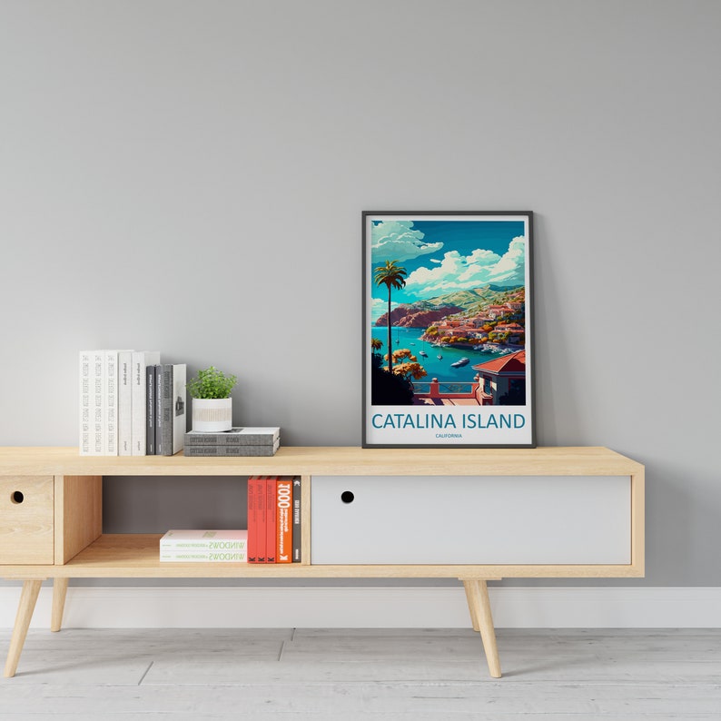 Catalina Island Travel Print Wall Art Catalina Island Wall Hanging Home ...