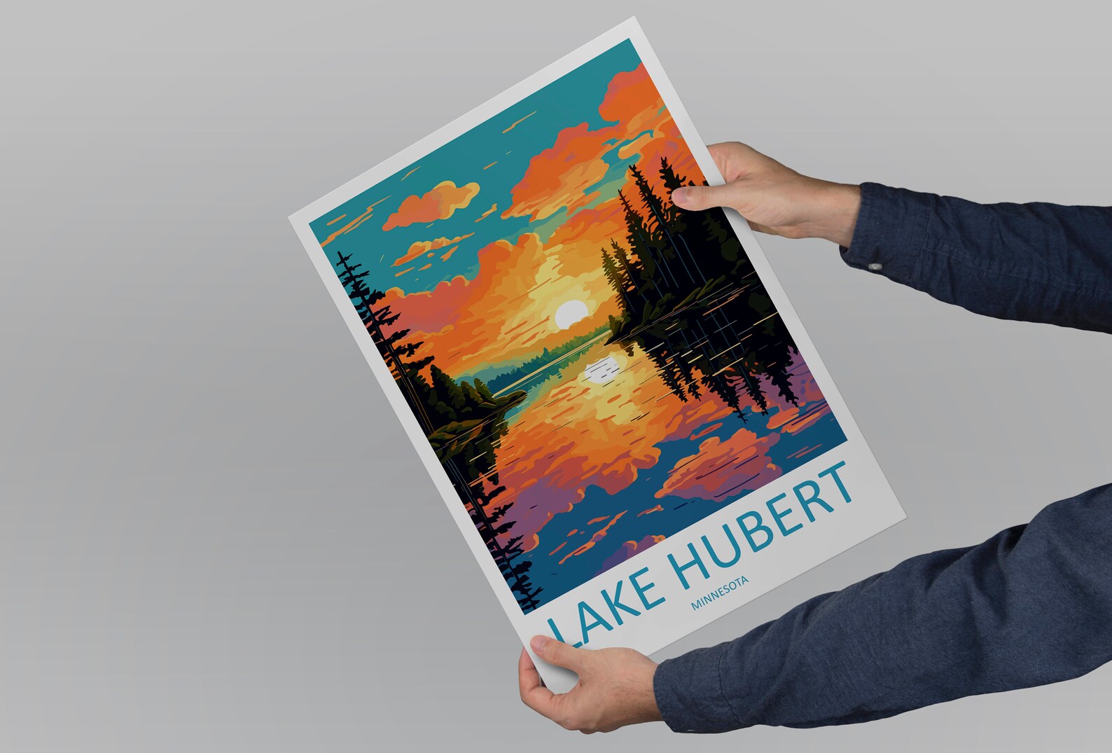 Lake Hubert Travel Print Wall Art Lake Hubert Wall Hanging Home Décor ...