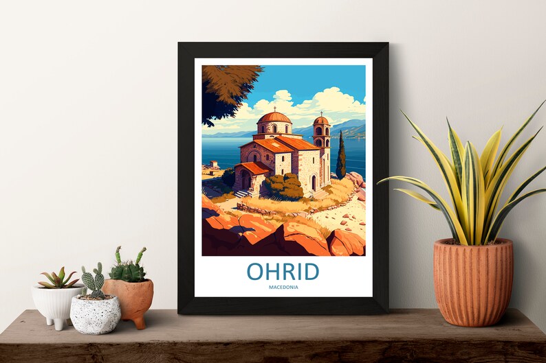 Ohrid Travel Print Ohrid Island Home Décor Lake Ohrid Art - Etsy
