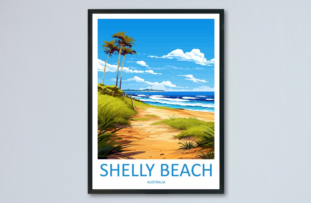 Shelly Beach Travel Print Wall Art Shelly Beach Wall Hanging Home Décor ...