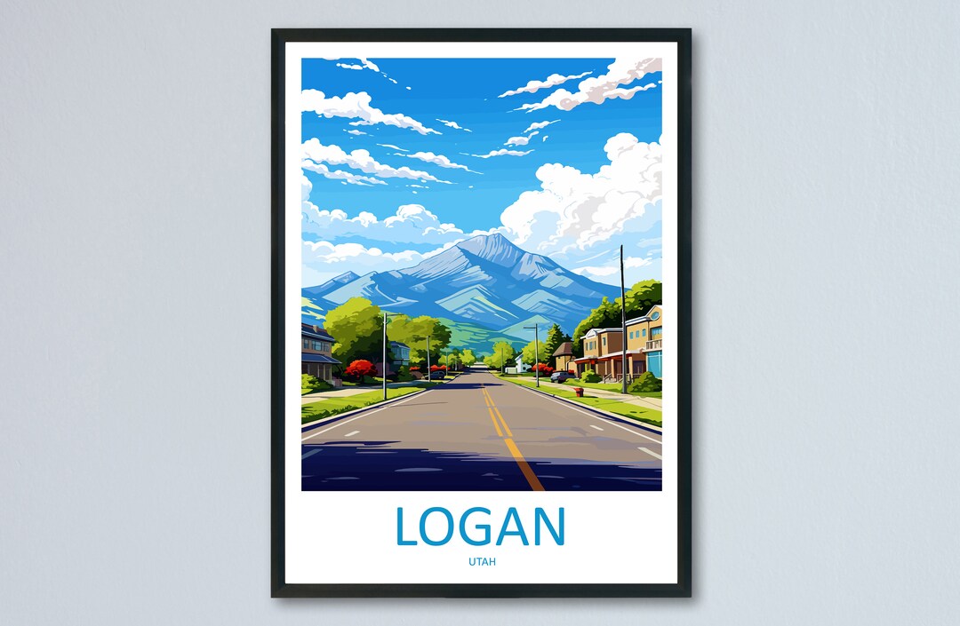 Logan Travel Print Wall Art Logan Wall Hanging Home Décor Logan Gift ...