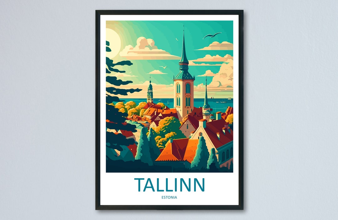 Tallinn Travel Print Tallinn Home Décor Estonia Art Print Tallinn Wall ...
