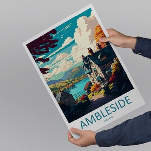 Ambleside Travel Print Wall Art Ambleside Wall Hanging Home Décor ...
