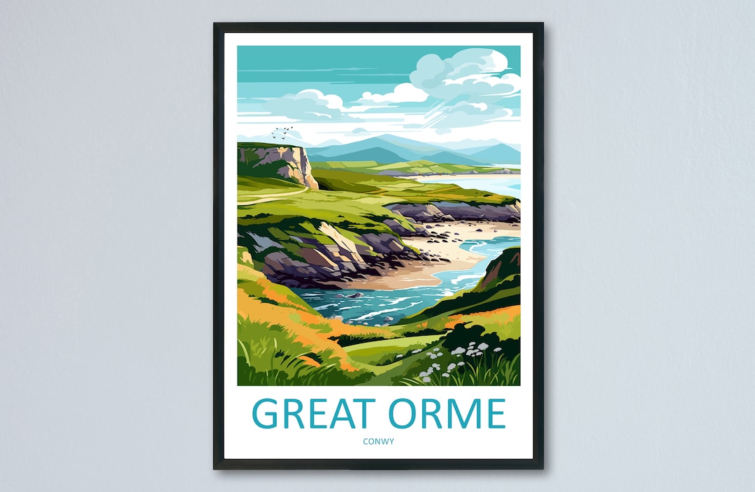 Great Orme Travel Print Wall Art Great Orme Wall Hanging Home Decor ...