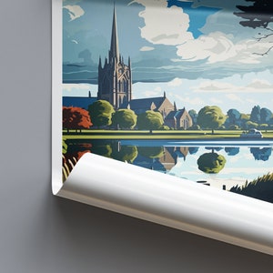 Moreton in Marsh Travel Print Wall Art Moreton in Marsh Wall Hanging ...