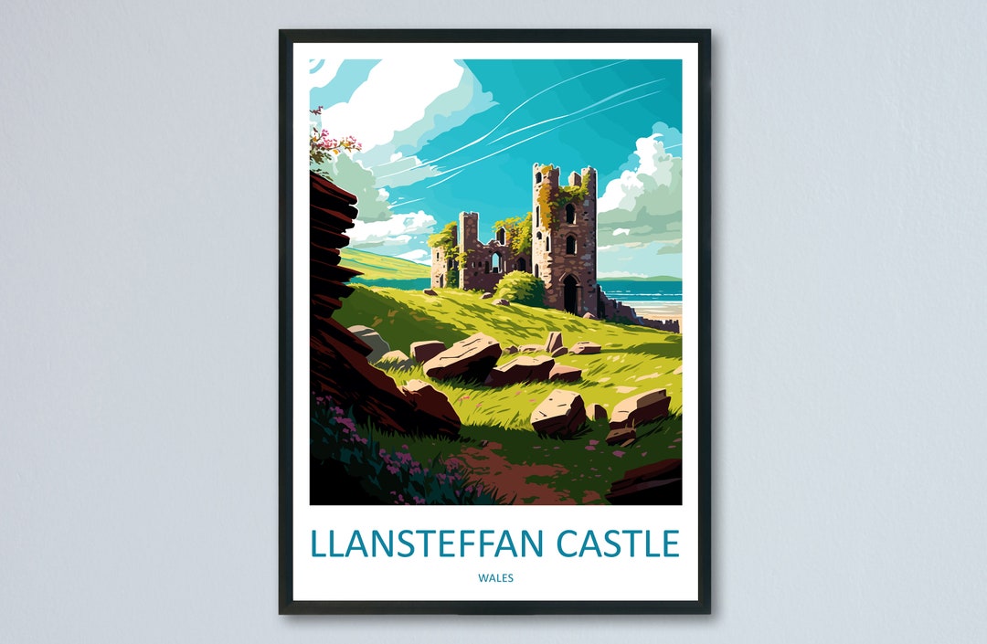 Llansteffan Castle Print Llansteffan Castle Home Décor Landscape Art ...