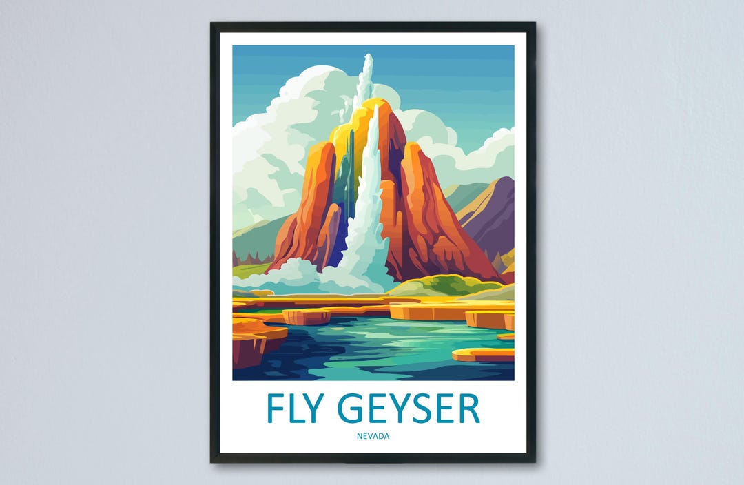 Fly Geyser Travel Print Fly Geyser Wall Decor Nevada Fly Geyser Art Fly ...