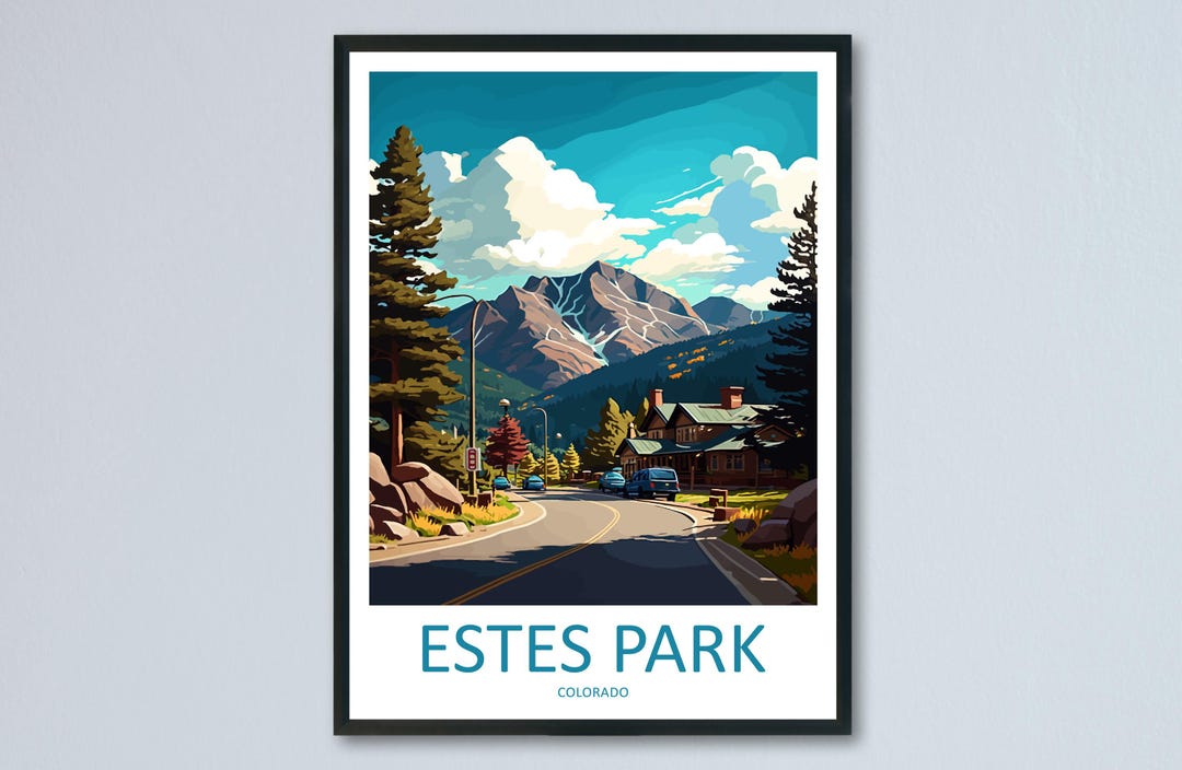 Estes Park Travel Print Wall Art Estes Park Wall Hanging Home Décor ...