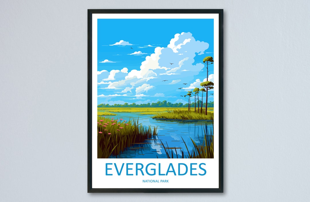 Everglades National Park Travel Print Wall Art Everglades National Park ...