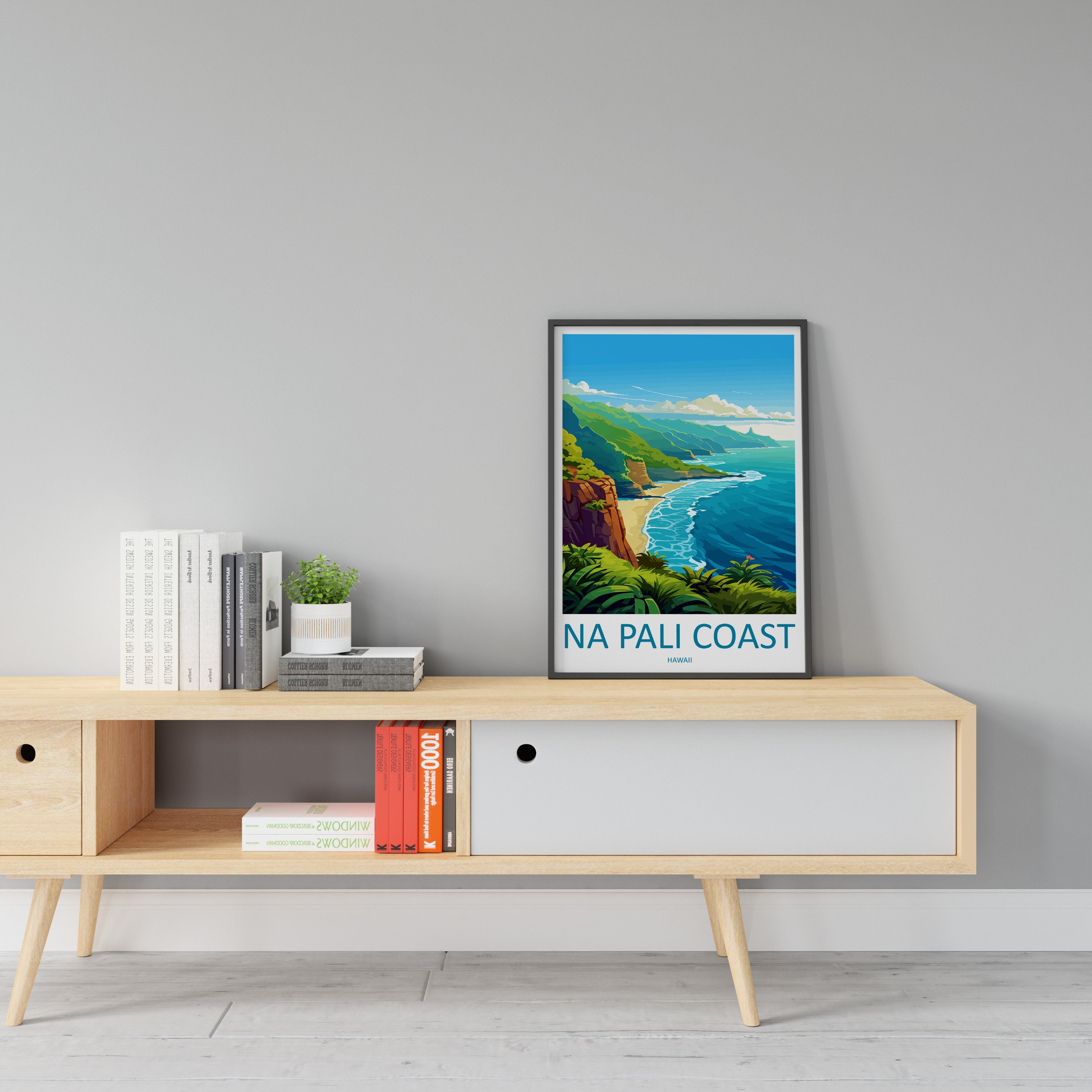 Na Pali Coast Travel Print Wall Art Na Pali Coast Wall Hanging Home ...