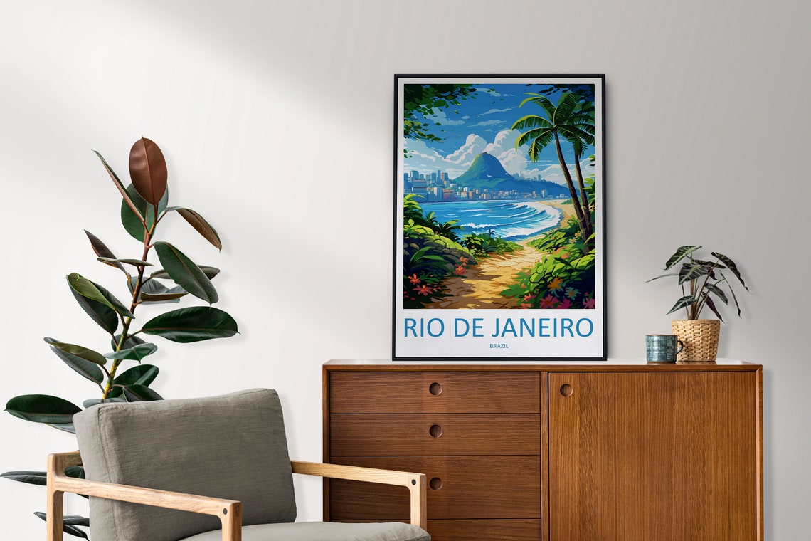 Rio De Janeiro Travel Print Wall Art Rio De Janeiro Wall Hanging Home ...