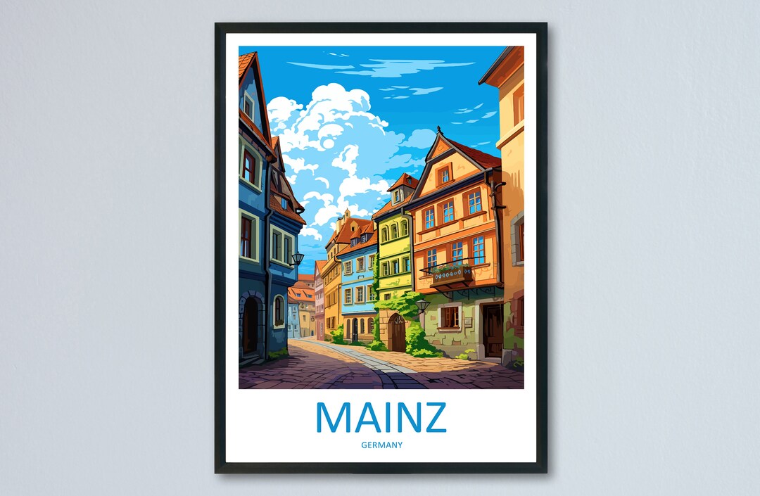 Mainz Travel Print Wall Art Mainz Wall Hanging Home Decoration Mainz ...