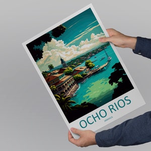 Ocho Rios Travel Print Wall Art Ocho Rios Wall Hanging Home Décor Ocho ...