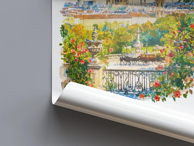 Vienna Watercolor Poster Vienna Travel Print Vienna Wall Art Vienna ...