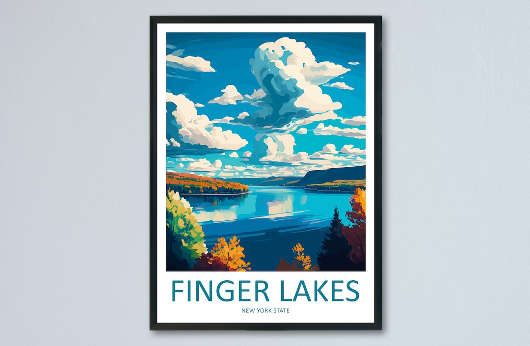 Finger Lakes Art Print, Landscape Wall Art, New York State Travel ...