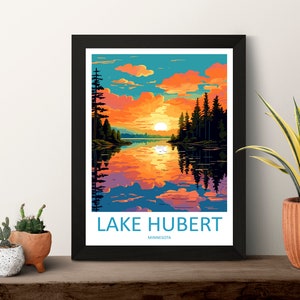 Lake Hubert Travel Print Wall Art Lake Hubert Wall Hanging Home Décor ...
