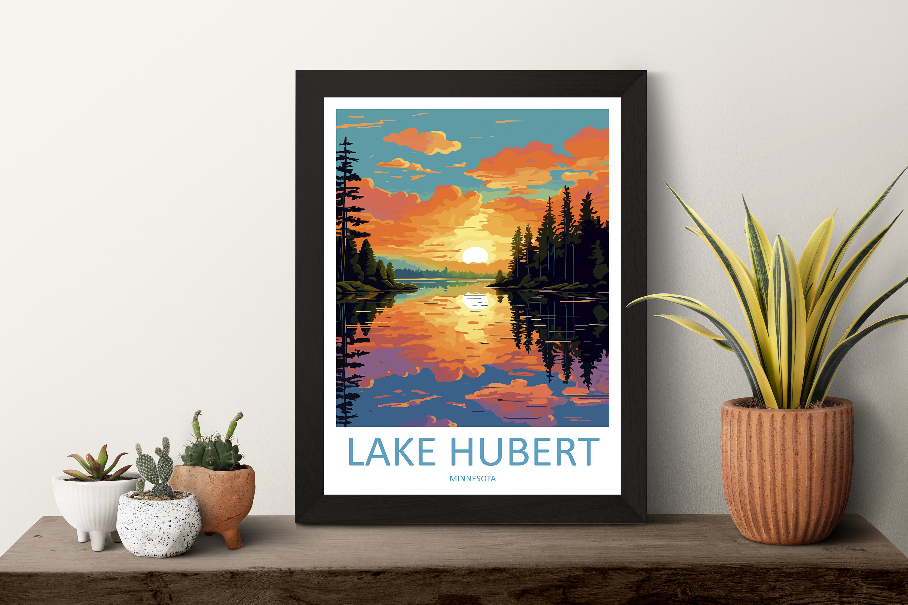 Lake Hubert Travel Print Wall Art Lake Hubert Wall Hanging Home Décor ...