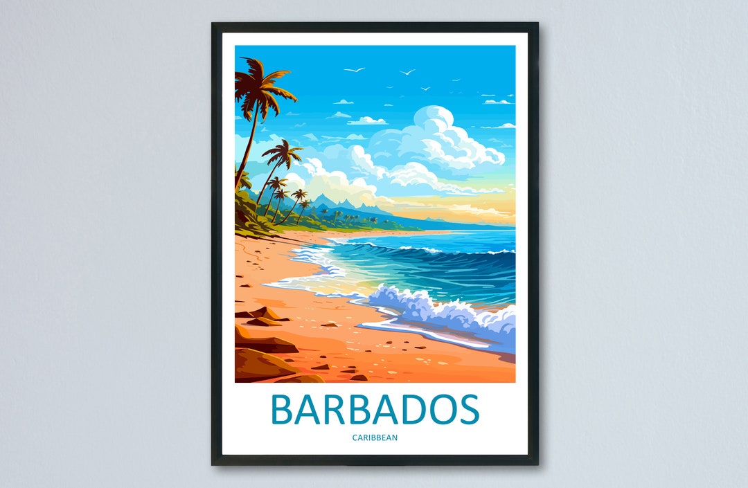 Barbados Travel Print Wall Art Barbados Wall Hanging Home Décor ...