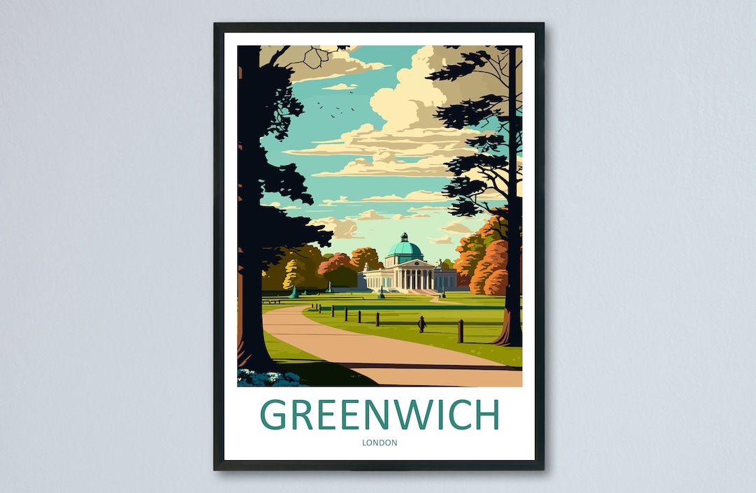 Greenwich Park Travel Print Greenwich Park Home Décor Greenwich Park ...