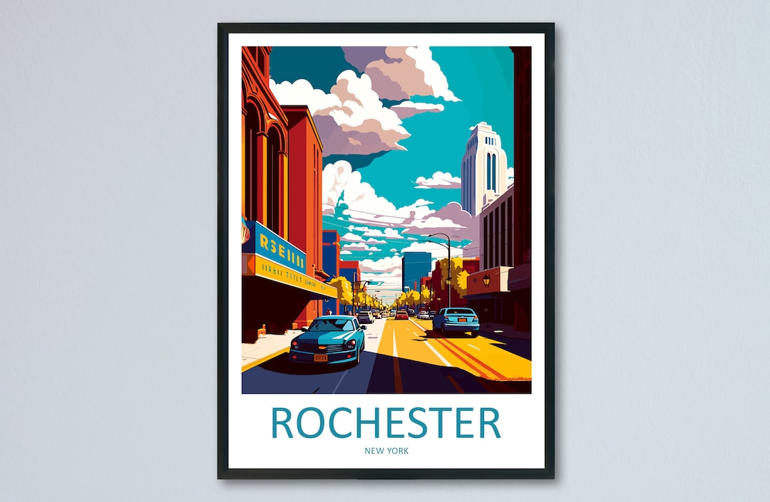 Rochester Travel Print Wall Art Rochester Wall Hanging Home Décor ...