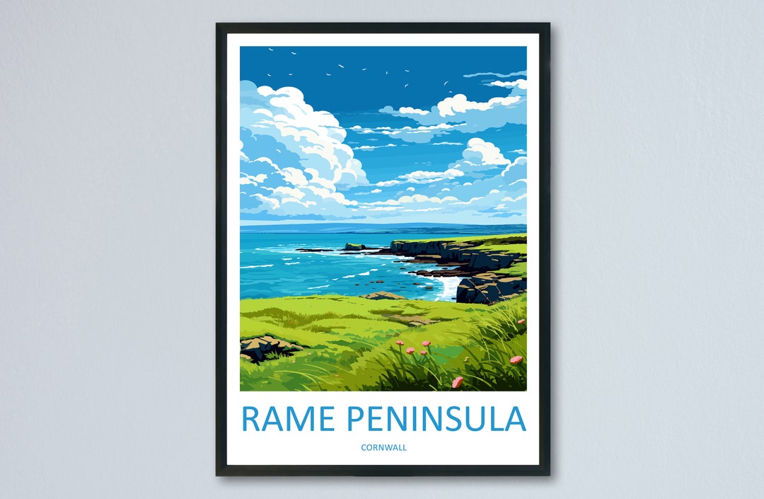 Rame Peninsula Travel Print Wall Art Rame Peninsula Wall Hanging Home ...