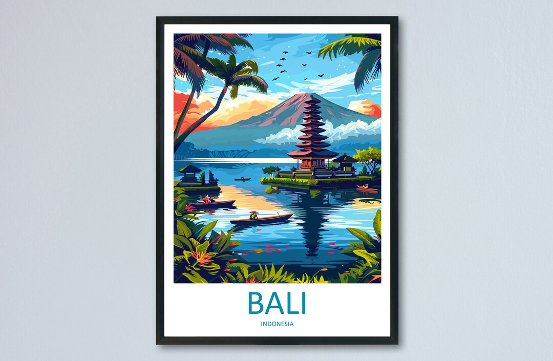 Bali Travel Print Wall Art Bali Wall Hanging Home Décor Bali Gift Art ...