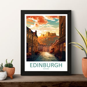 Edinburgh Cityscape Print Edinburgh Home Decor European City Art Print ...