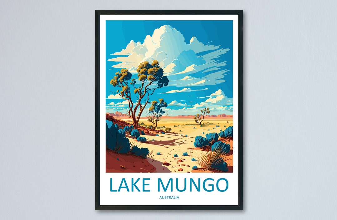 Lake Mungo Travel Print Wall Art Lake Mungo Wall Hanging Home Décor ...